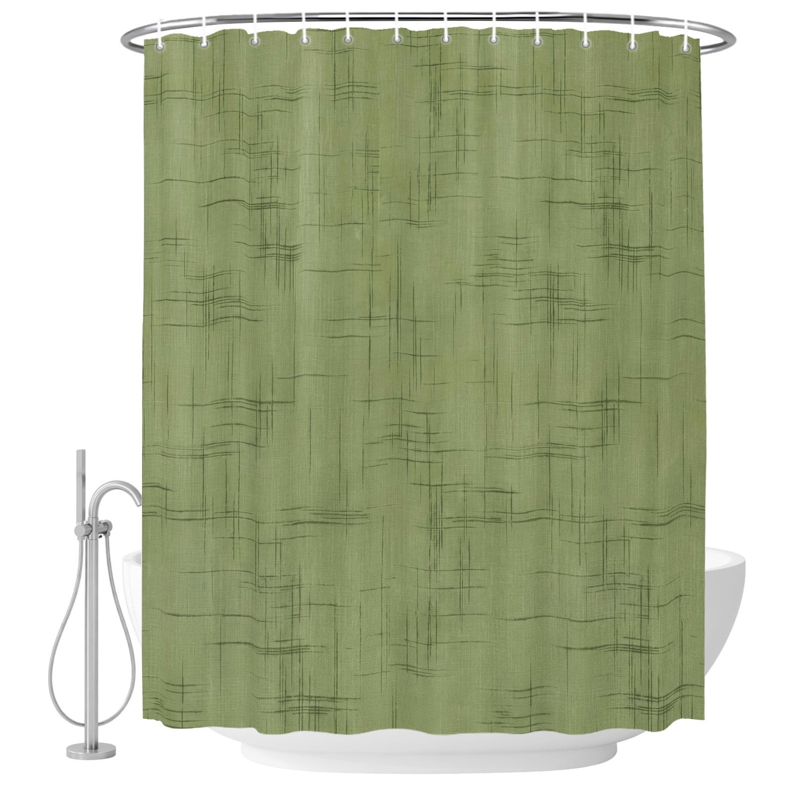 60x72 Inch Shower Curtains for Bathroom, Farmhouse Green Fabric Bath ...
