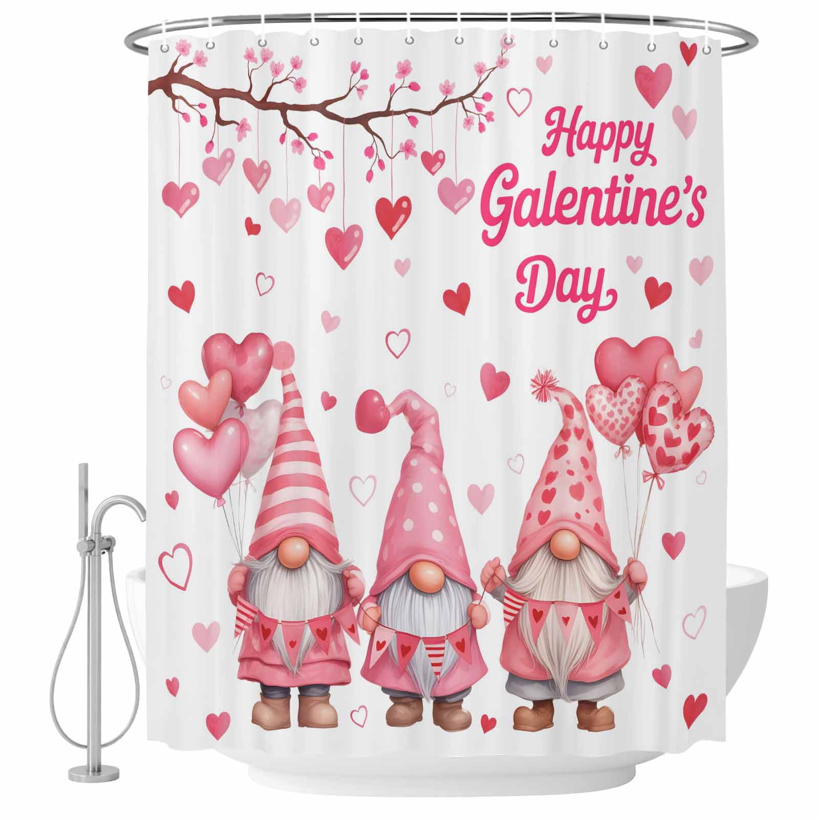 60x72 Inch Shower Curtains for Bathroom, Galentine's Day Bath Curtain ...