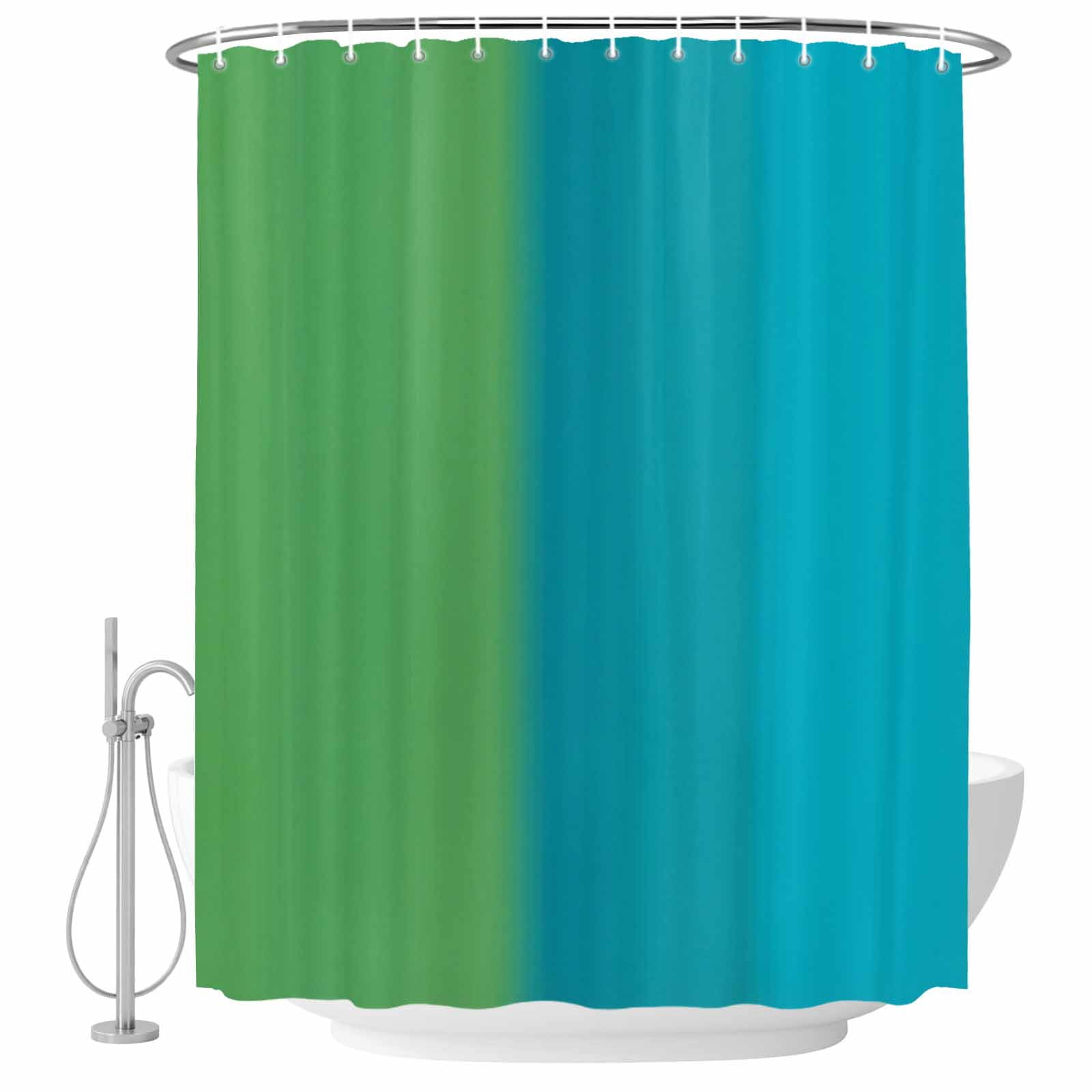 60x72 Inch Shower Curtains for Bathroom, Green Blue Ombre Striped ...