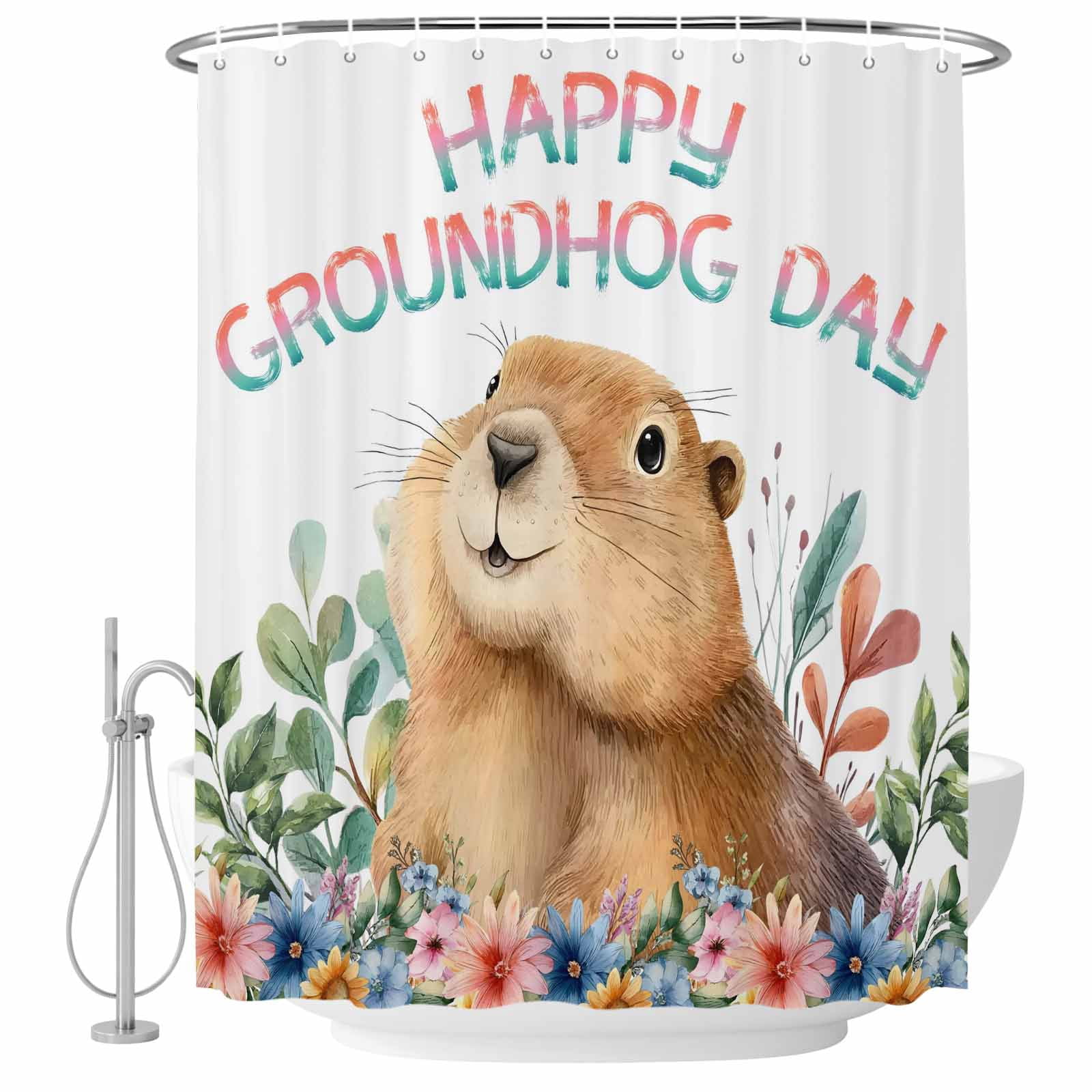 60x72 Inch Shower Curtains for Bathroom, Ground Rat Flower Bushes ...