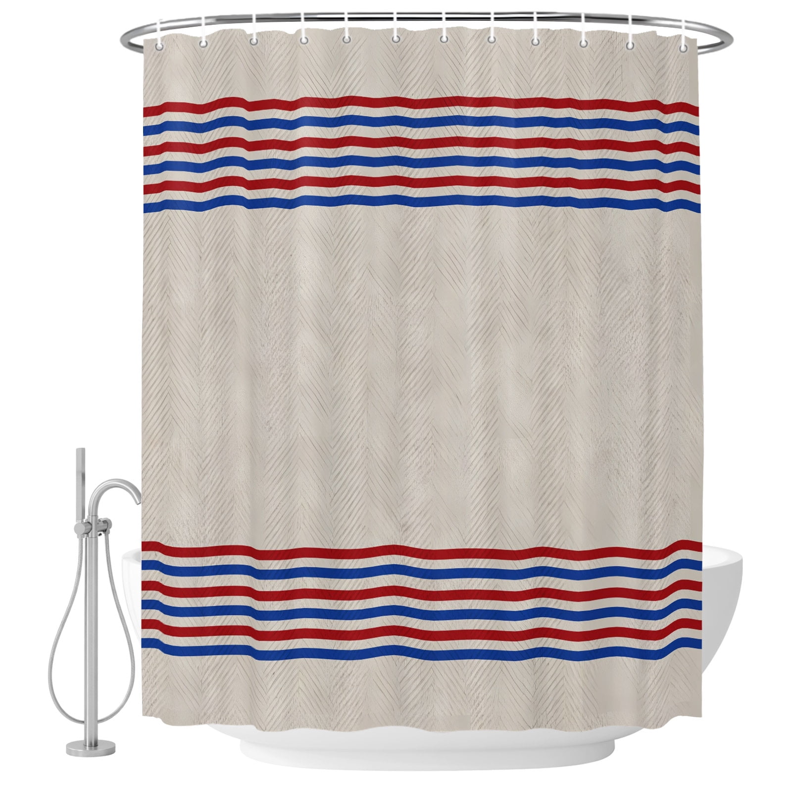 60x72 Inch Shower Curtains for Bathroom, Independence Day Fabric Bath ...