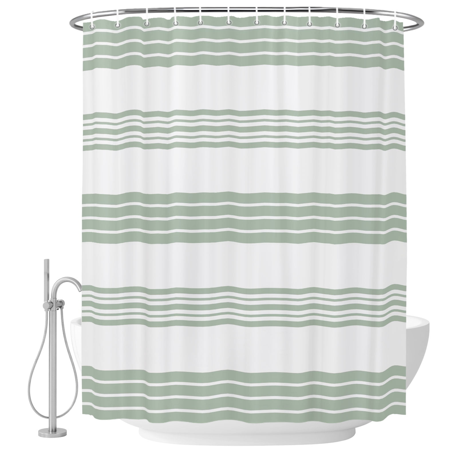 60x72 Inch Shower Curtains for Bathroom, Modern Stripes Fabric Bath ...