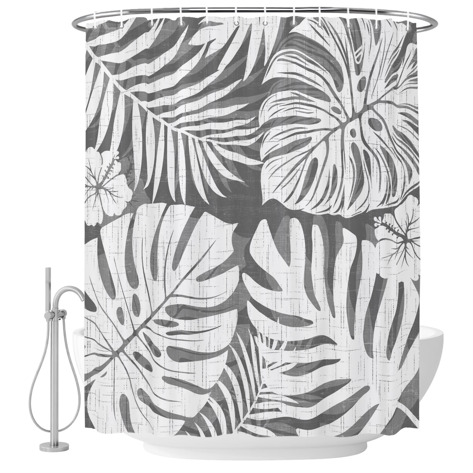 60x72 Inch Shower Curtains for Bathroom, Palm Tree Monstera Fabric Bath ...