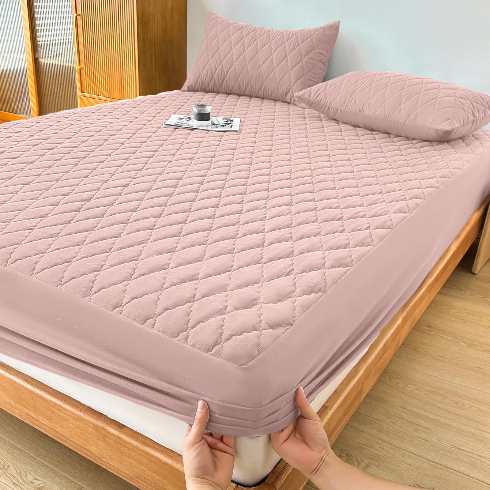 60x80-In Bedding Quilted Waterproof Layered Queen Mattress Protector ...