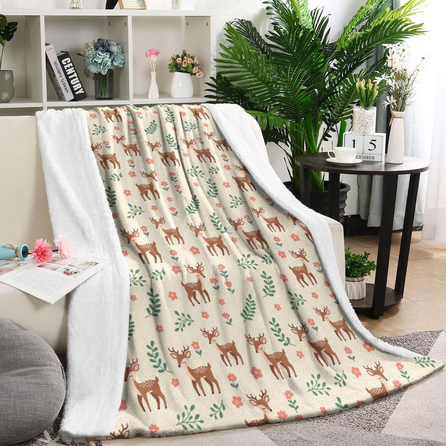 60x80 Inch Flannel Fleece Blanket for Men, Women & Kids, Soft ...