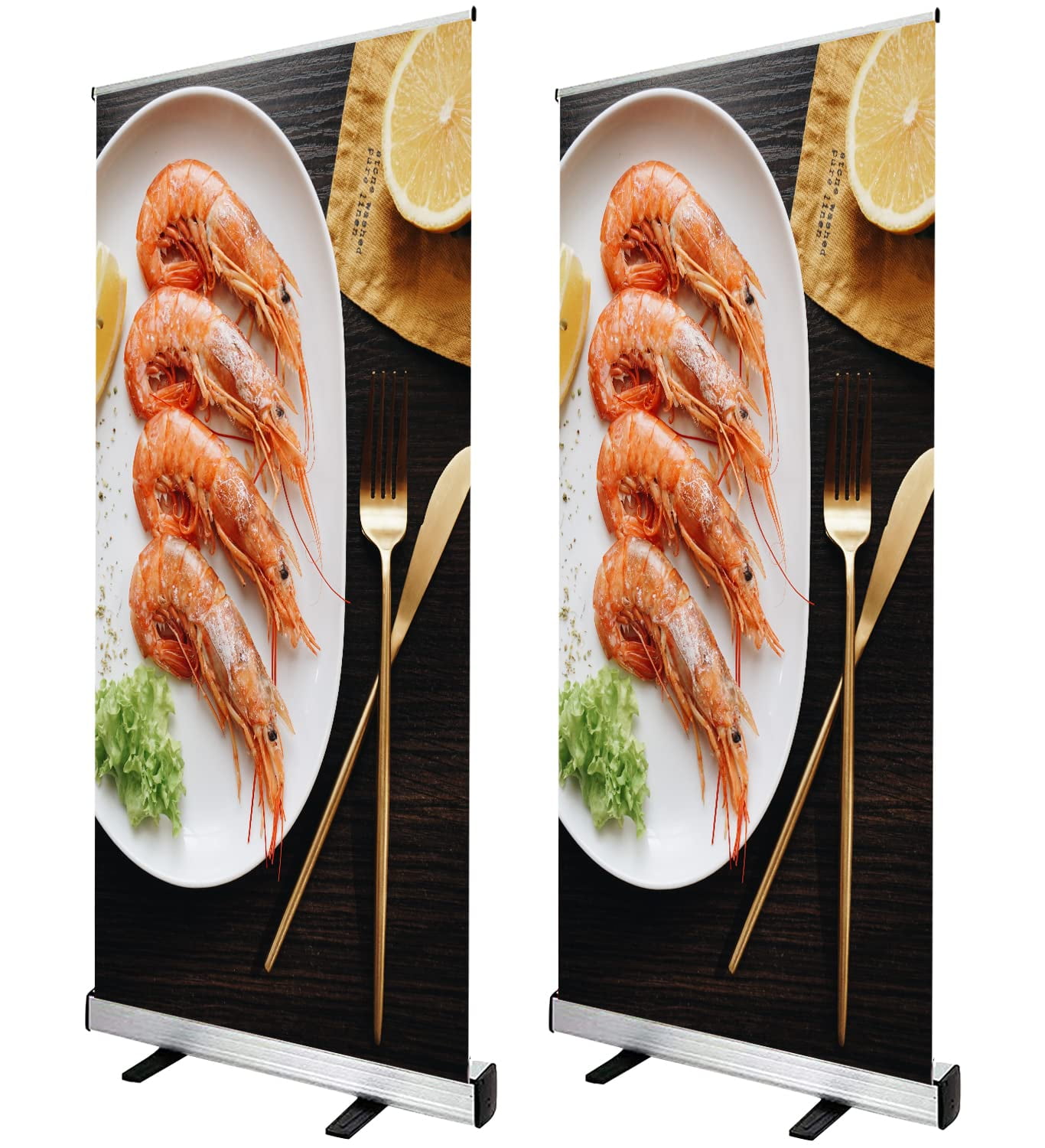 60x80 Inches Retractable Banner Stand Portable Advertising Display for ...
