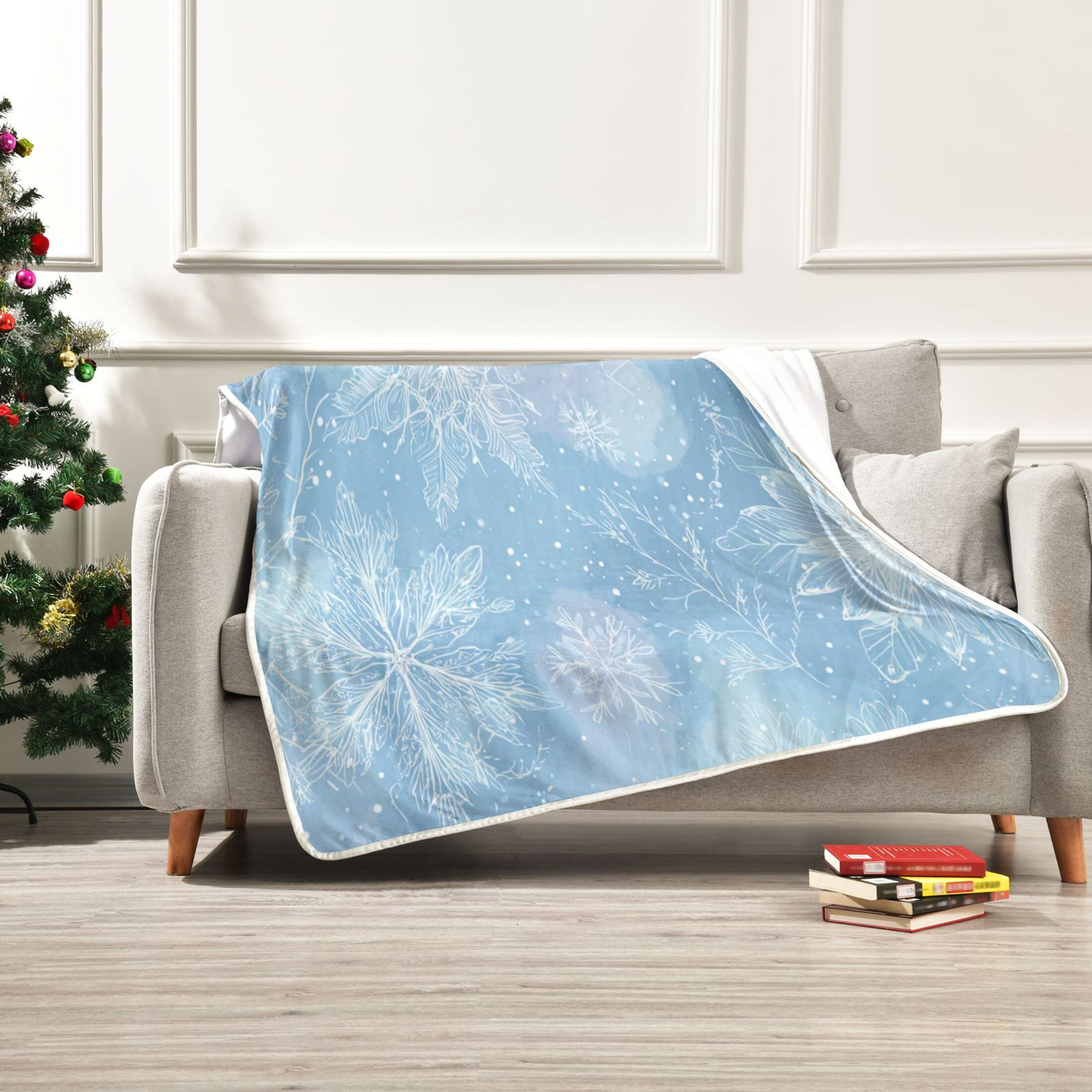 60x80 inch Crystal Fleece & Arctic Fleece Blanket Soft Bed Throws for ...