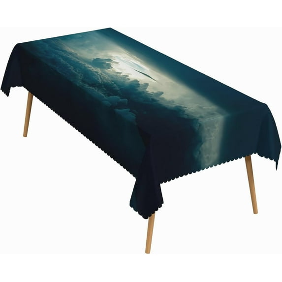60x84 Inch Nature Rectangle Tablecloth Sky Cloud Table Cloth Washable ...