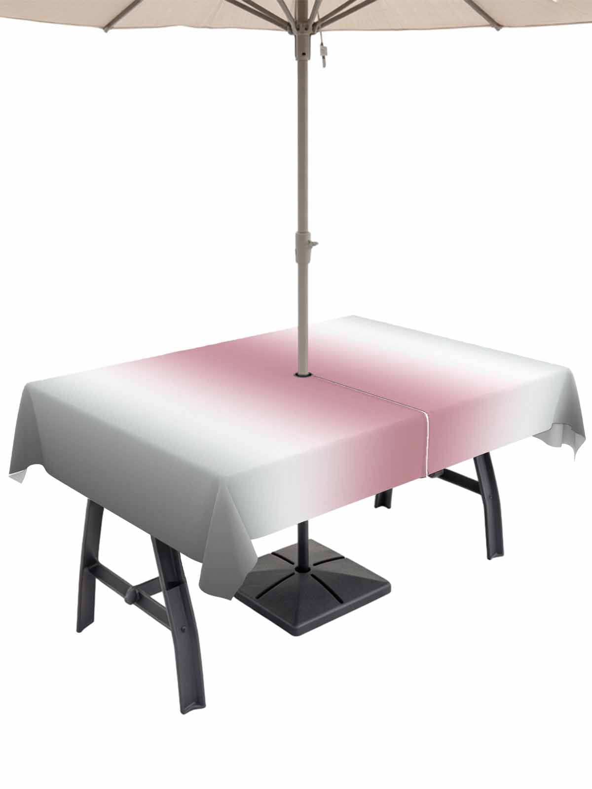 60x84 Tablecloth Rectangle, Pink Grey White Outdoor Tablecloth with ...