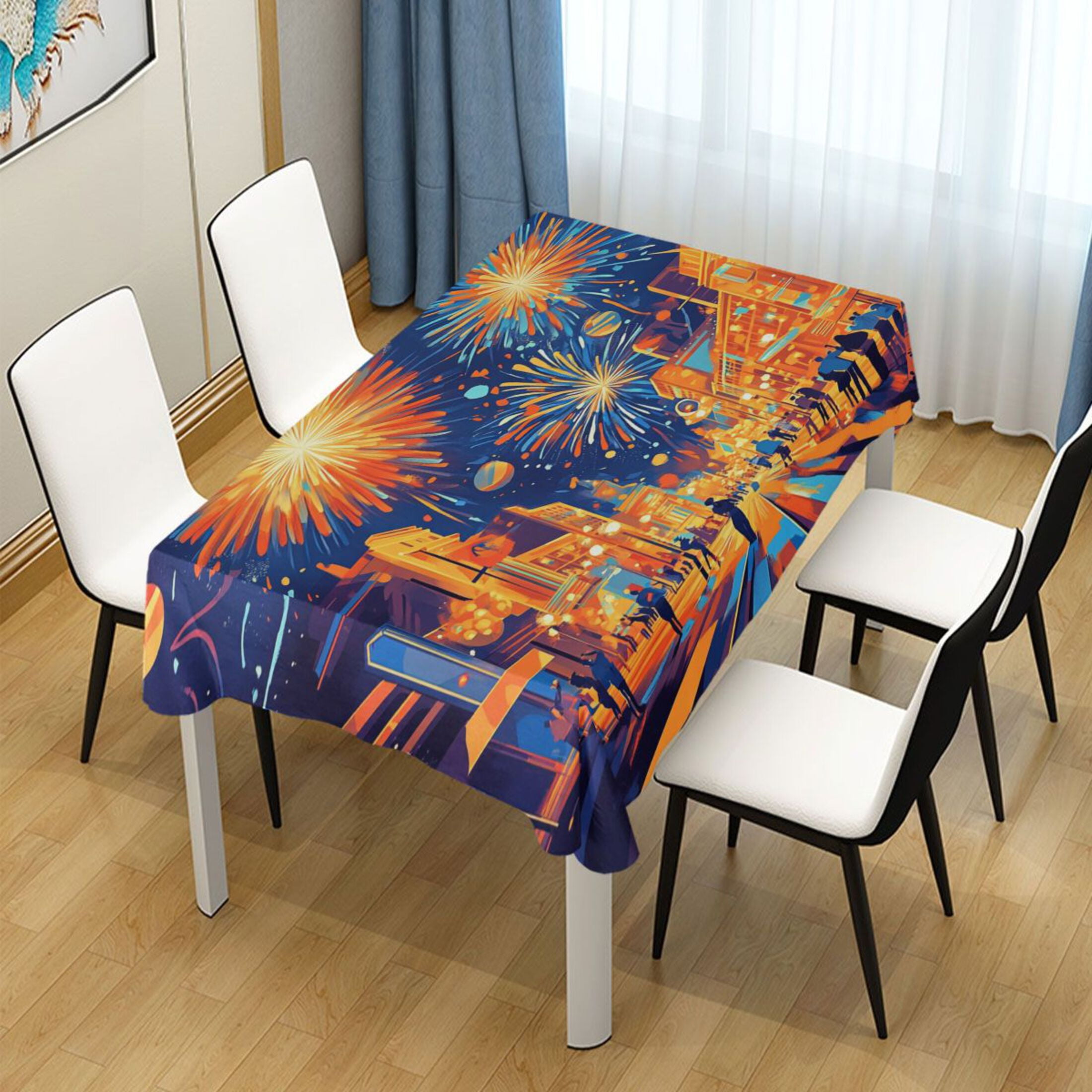 60x90 Inch Tablecloth Polyester Square Tablecloth for Home Kitchen ...