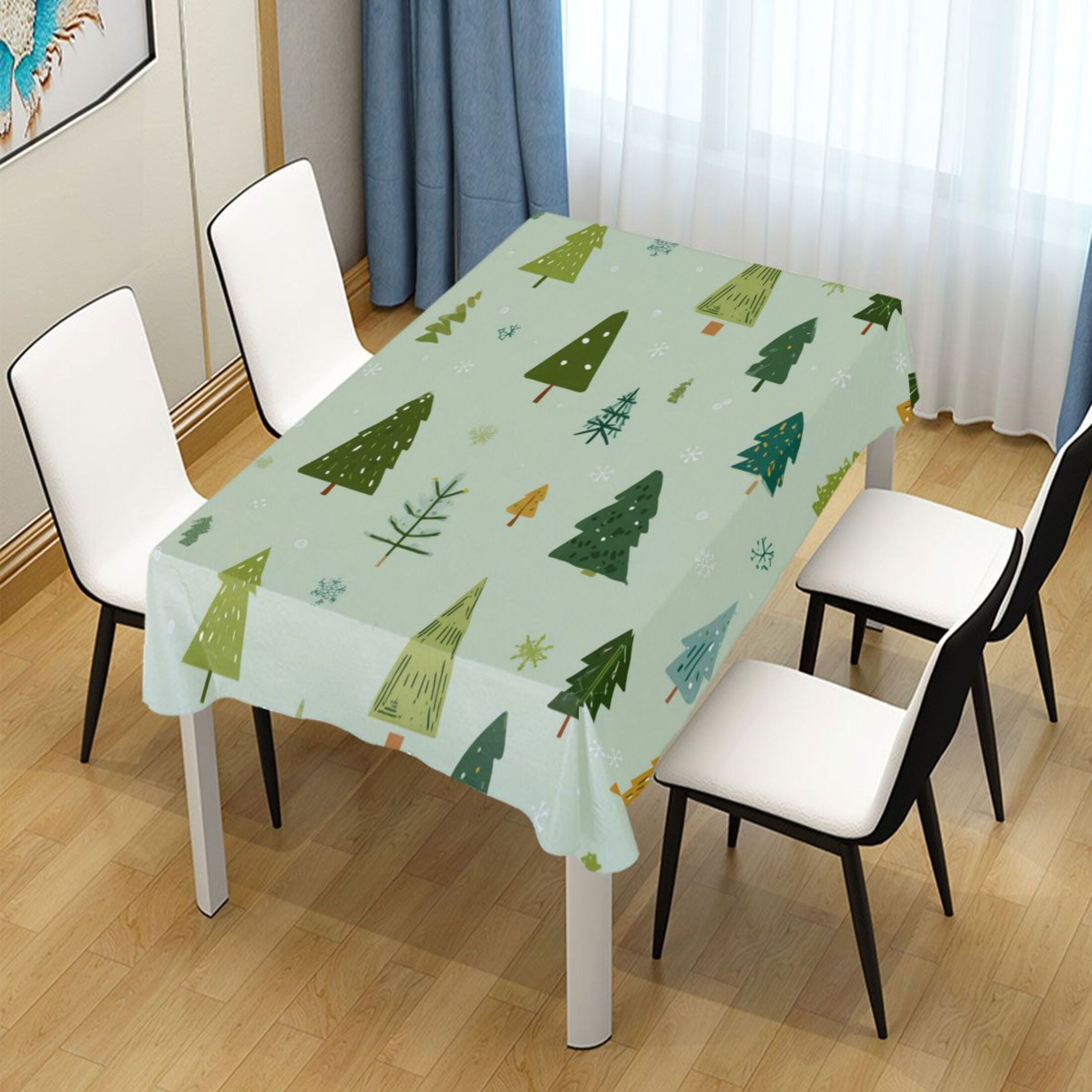 60x90 Inch Tablecloth Polyester Square Tablecloth for Home Kitchen ...