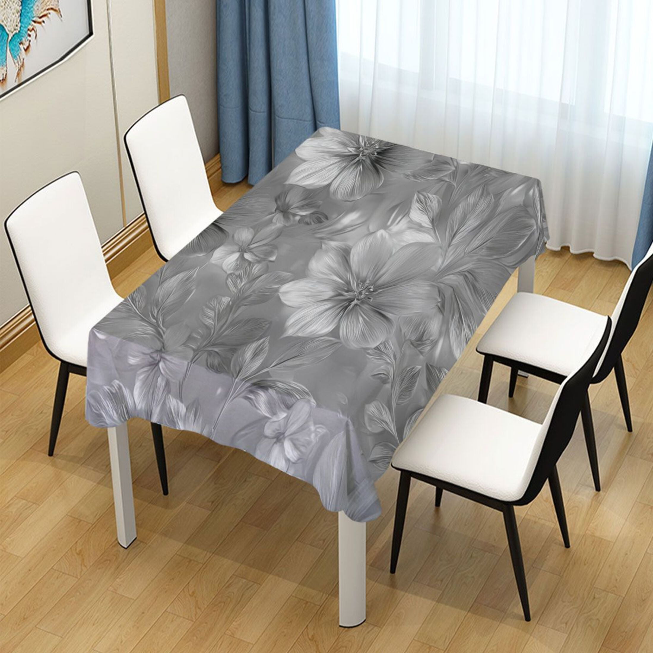 60x90 Inch Tablecloth Polyester Square Tablecloth for Home Kitchen ...