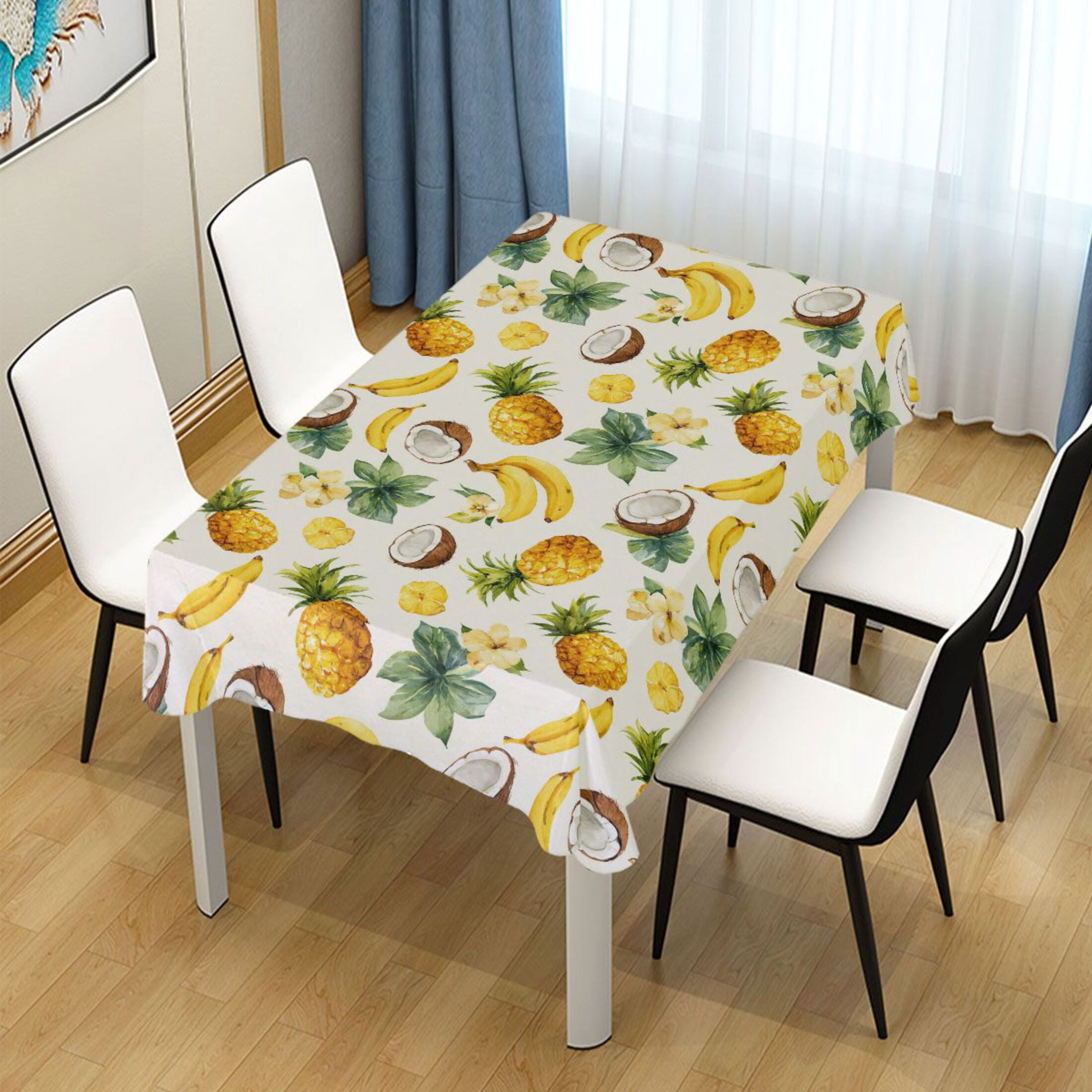 60x90in Square Printed Tablecloth Easy-Care Decorative Table Cloth for ...