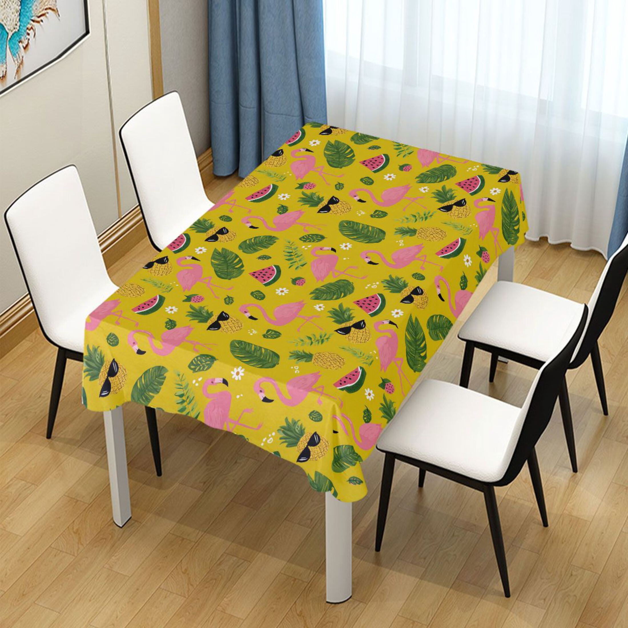 60x90in Square Printed Tablecloth Easy-Care Decorative Table Cloth for ...