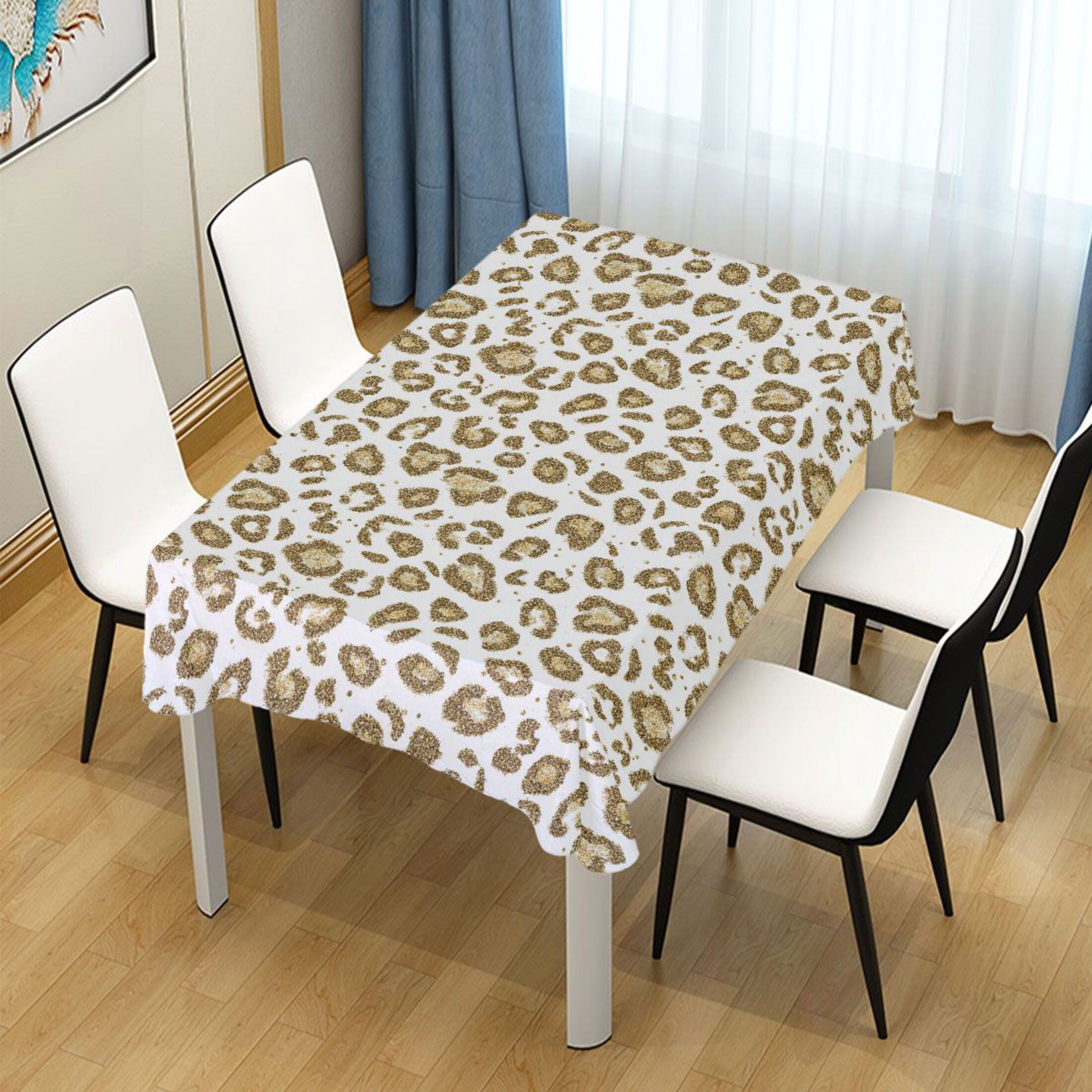 60x90in Square Printed Tablecloth Easy-Care Decorative Table Cloth for ...