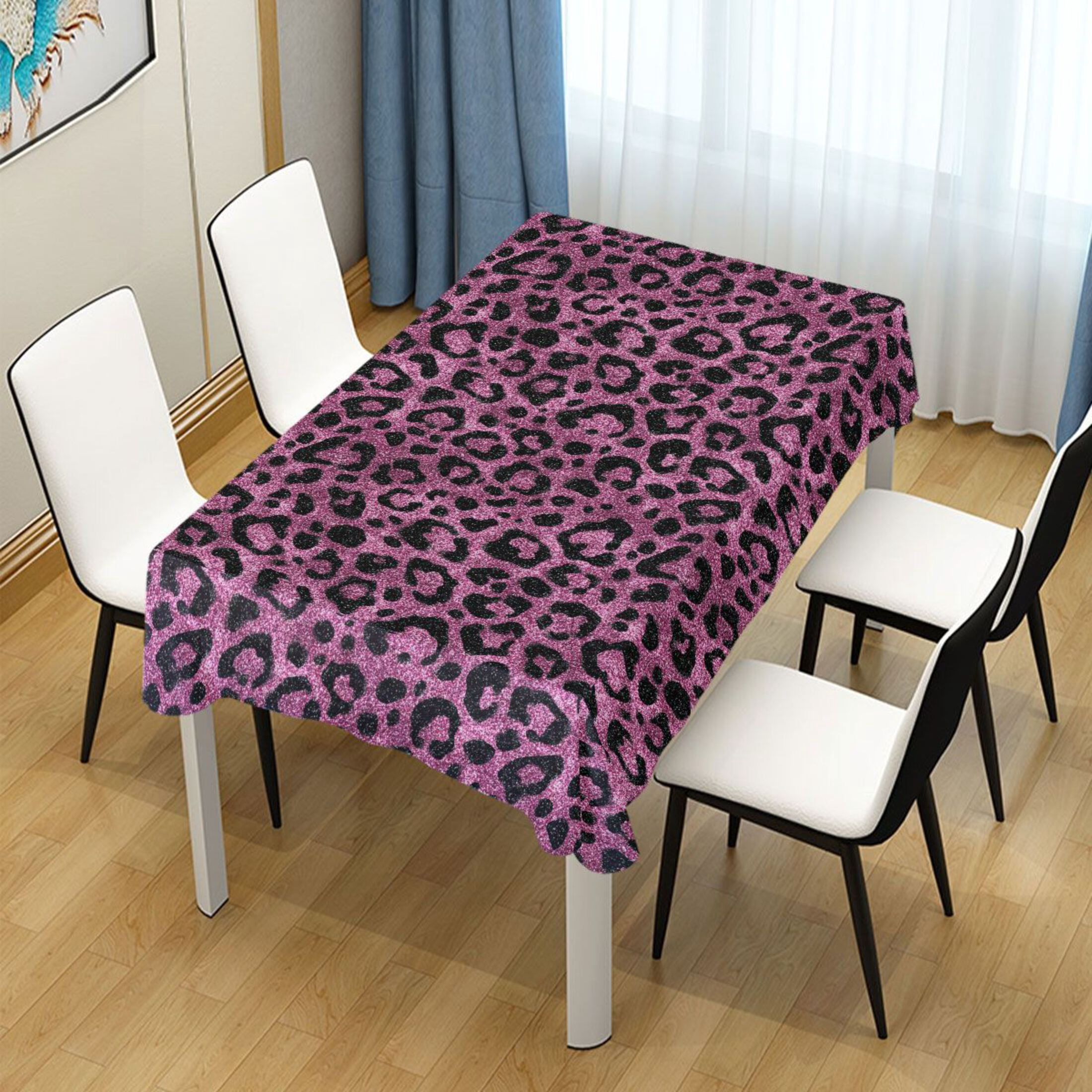 60x90in Square Printed Tablecloth Easy-Care Decorative Table Cloth for ...