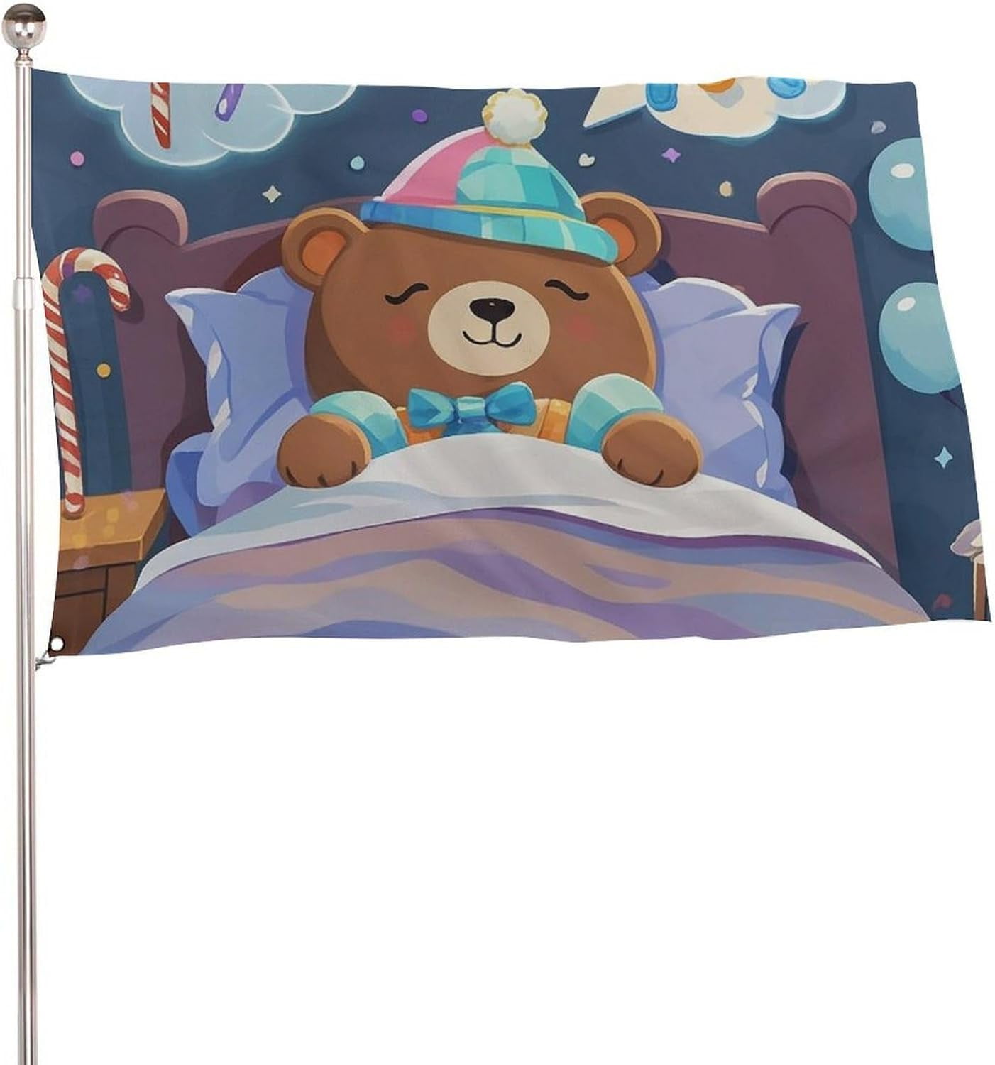 60x96 in Sleeping Bear Dreams Printed Flags Welcome Garden Flag ...