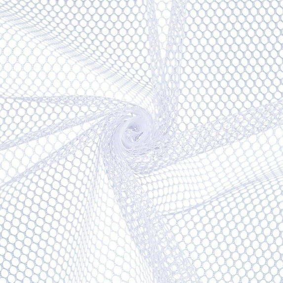 61.8 Inch Polyester Mesh Fishnet Fabric White Soft Netting Sheer Tulle ...