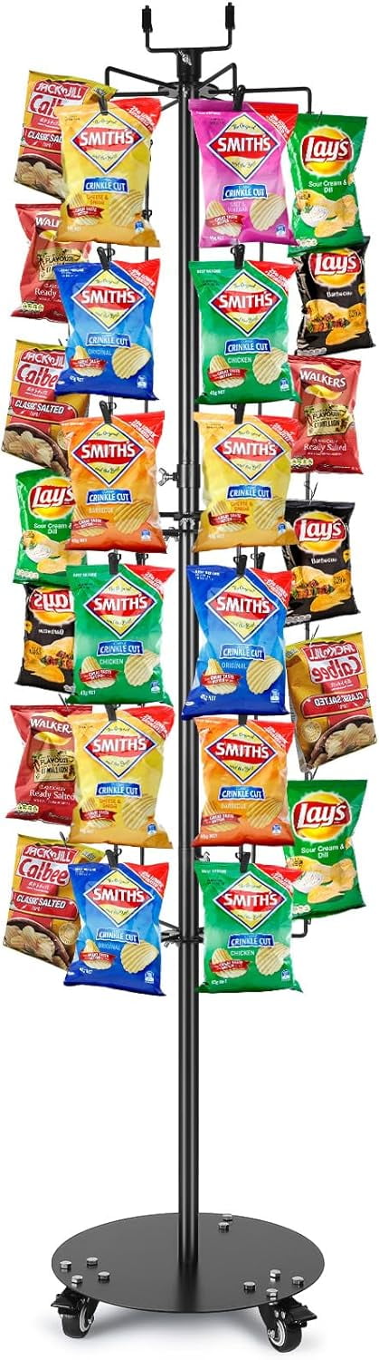 61'' H Potato Chip Rack Display Stand Chip Strip Rack Potato Chips ...