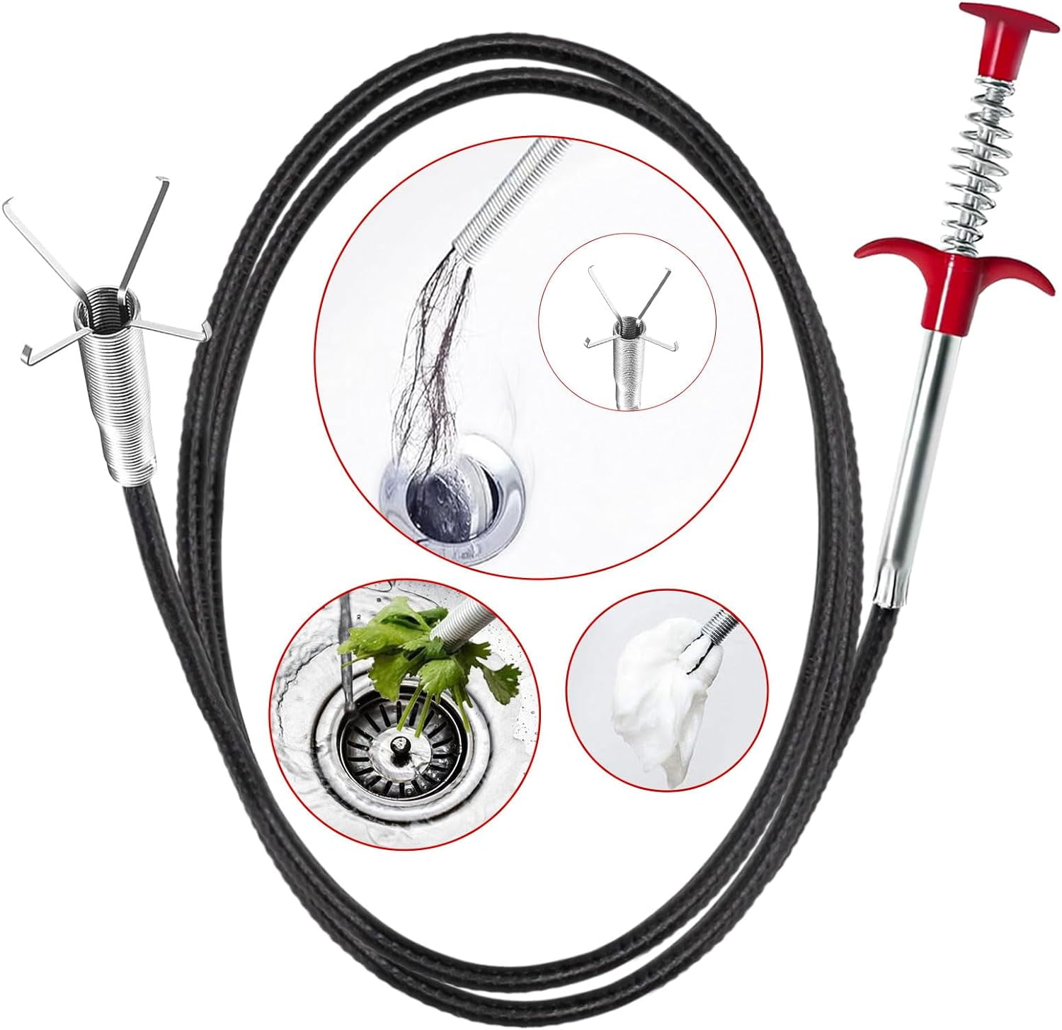 无 61 in Black Flexible Drain Snake - Walmart.com