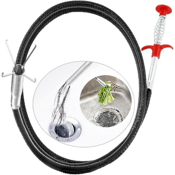 Wasachi Pipe Dredging Brush Long Clean Kitchen Bathroom Hair Sewer Sink ...