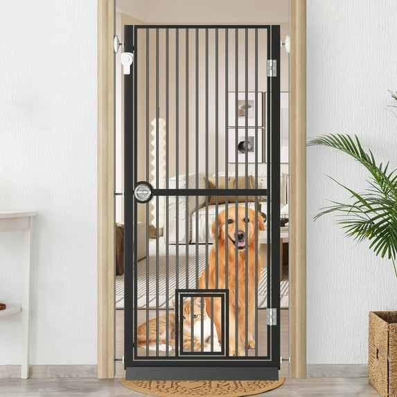 61 Inch Extra Tall Cat Gate for Doorways, Adjustable Width 30.2 to 32.6 ...