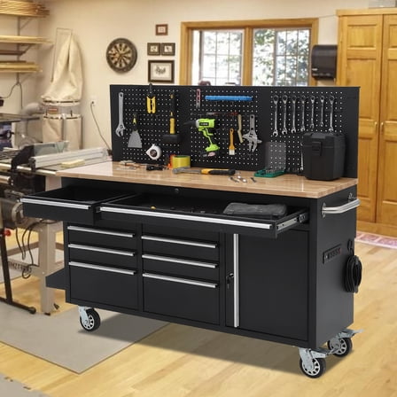72 x 36 in. Shop Top Safety Edge Workbench with Adjustable Height ...