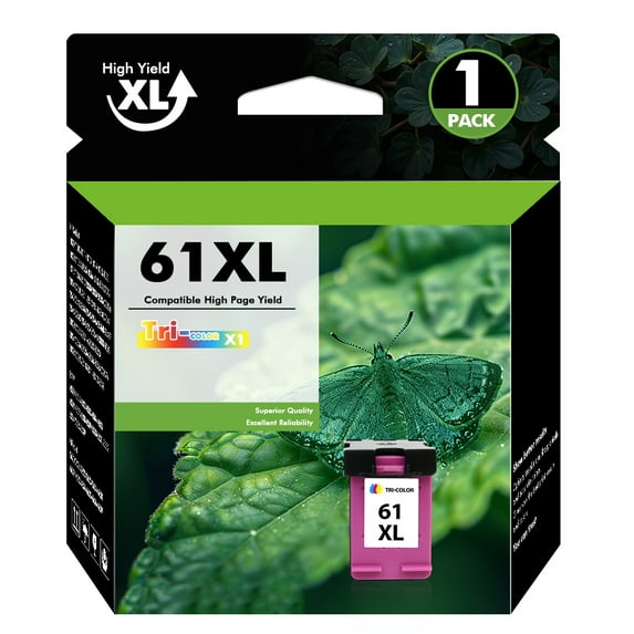 61 Ink Cartridge Tri-color Compatible for HP 61XL Color Ink for Envy ...