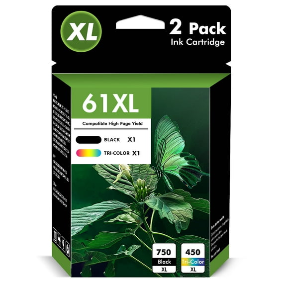 61 Ink Compatible for HP 61 Ink Cartridge Combo Pack for HP Printer Ink ...
