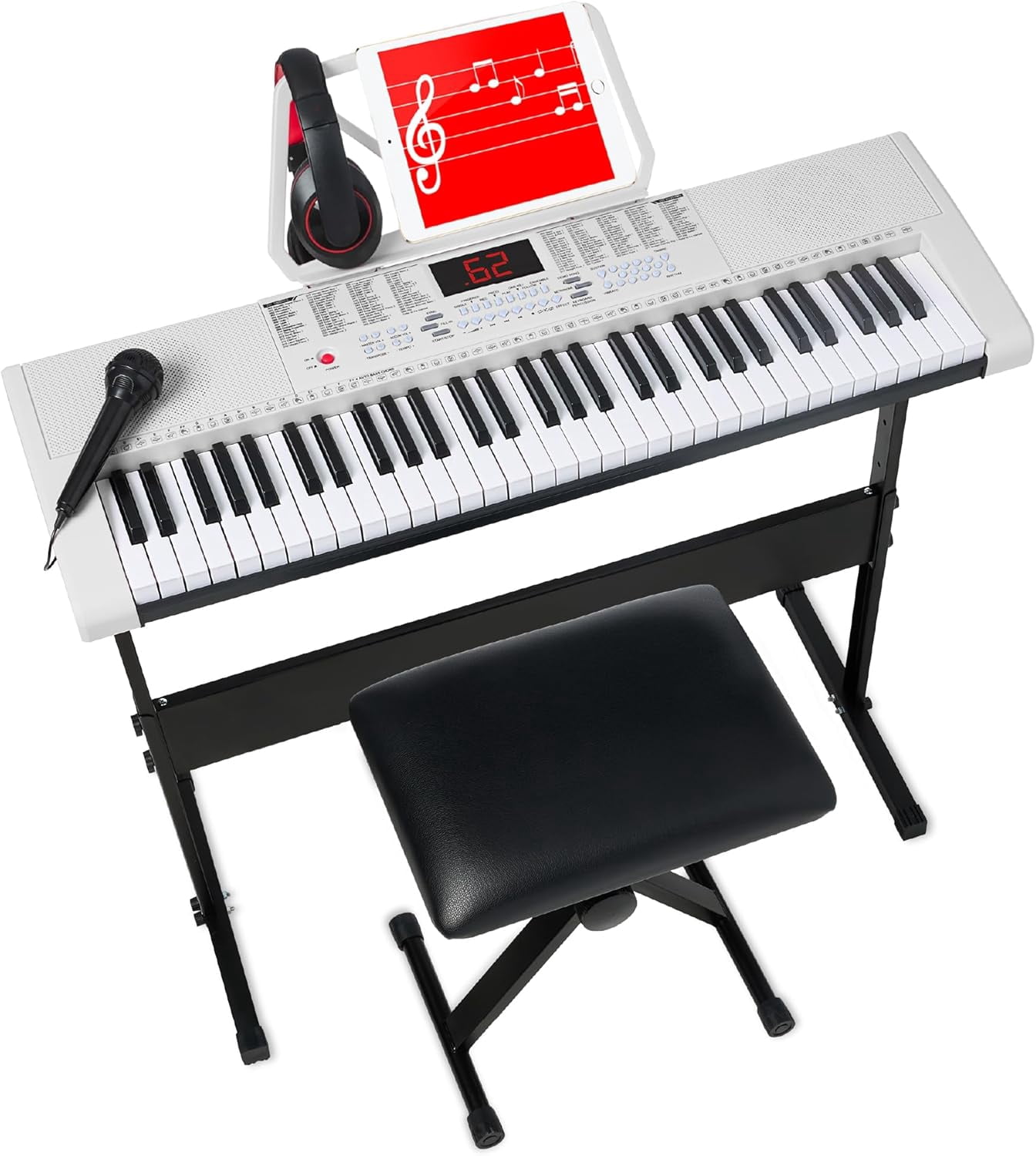 61-Key Electronic Keyboard Piano Portable Electric Keyboard Complete ...