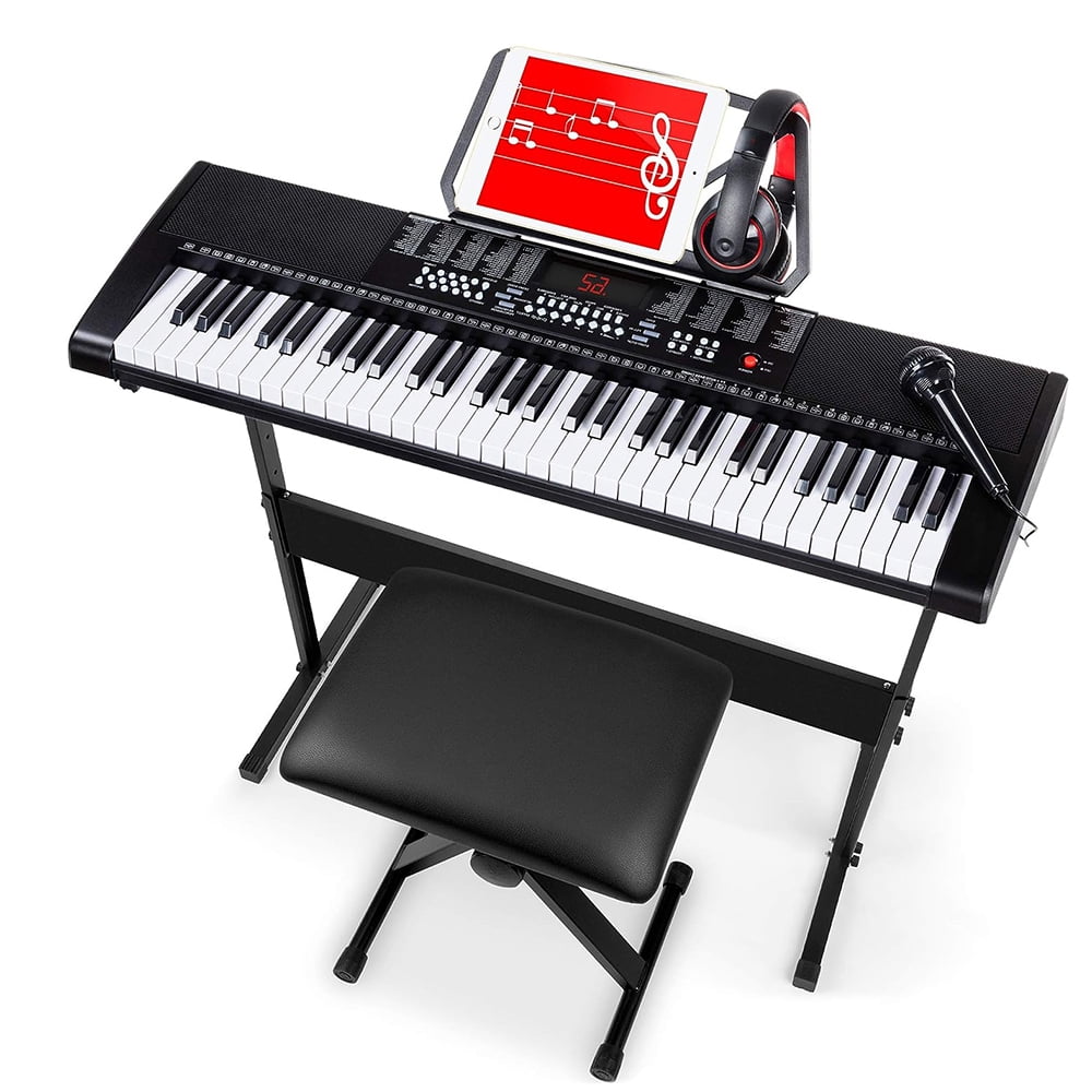 61-Key Electronic Keyboard Piano, Portable Electric Keyboard with ...