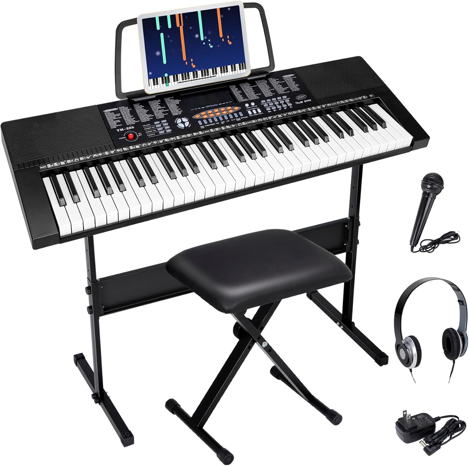 61 Key Keyboard Piano, Portable Electric Keyboard Piano Set for ...