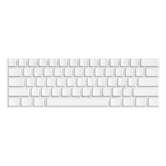 61 Key Minimalist White Blank Keycaps Original Profile PBT Keycap Set ...