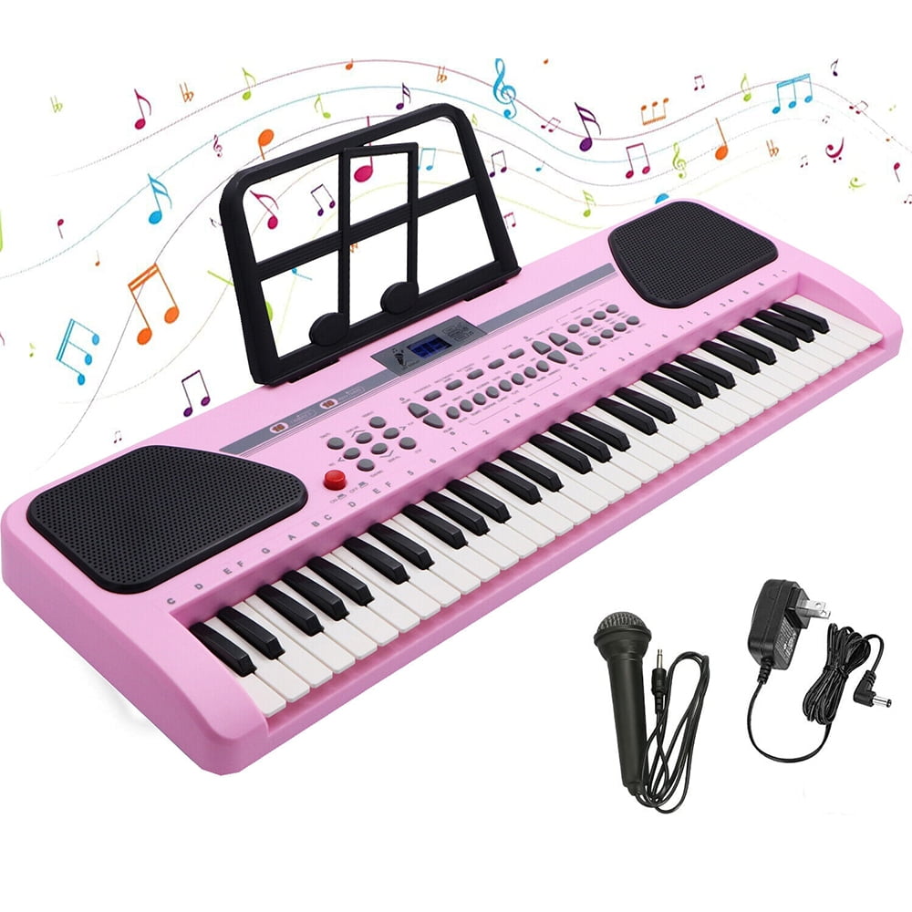 61 Key Music Electronic Keyboard Electric Digital Piano Organ w/ Stand ...