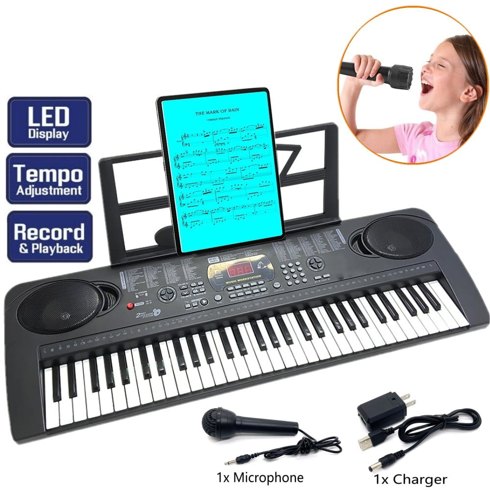 61-Key Beginner Set Digital Musical Instrument, Portable Electronic ...