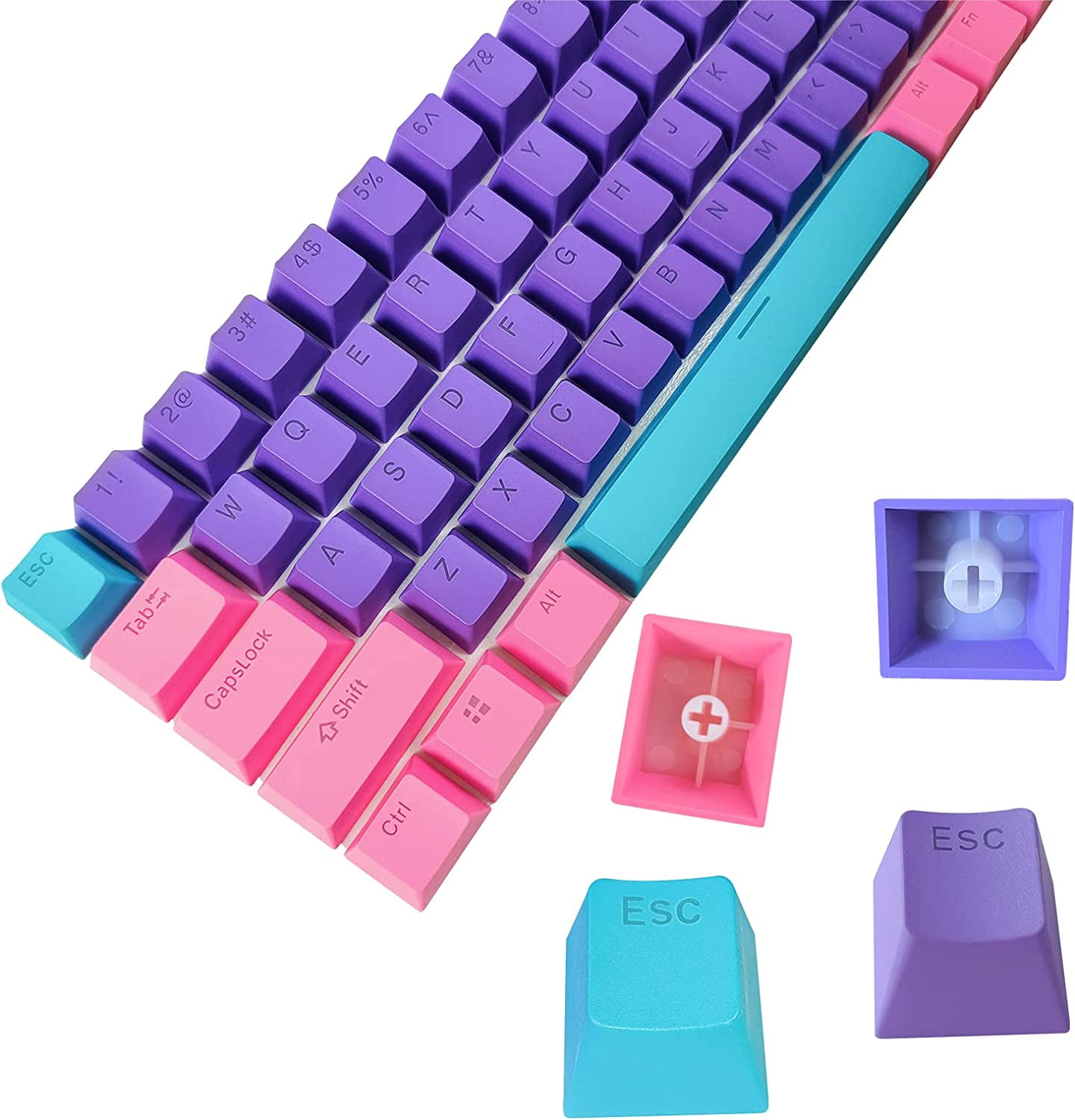 61 Keycaps Backlit PBT,60 Percent Mechanical Keyboard Keycap Set ...