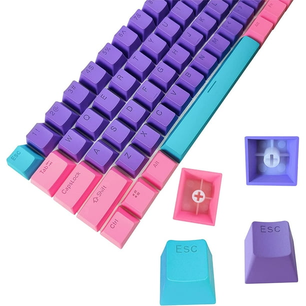 61 Keycaps Backlit PBT,60 Percent Mechanical Keyboard Keycap Set ...