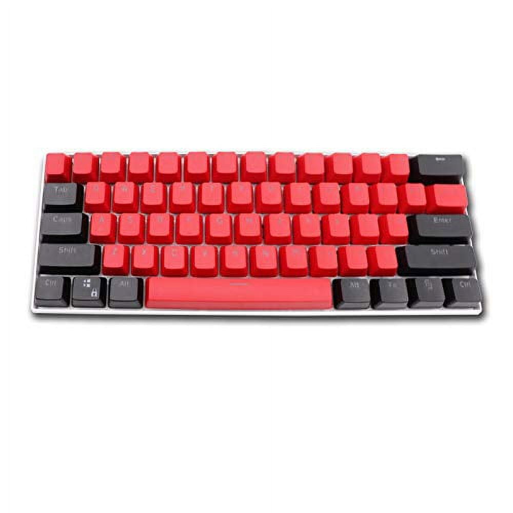 61 Keycaps Set, OEM Profile, PBT Material, Cherry MX Compatible, Red ...