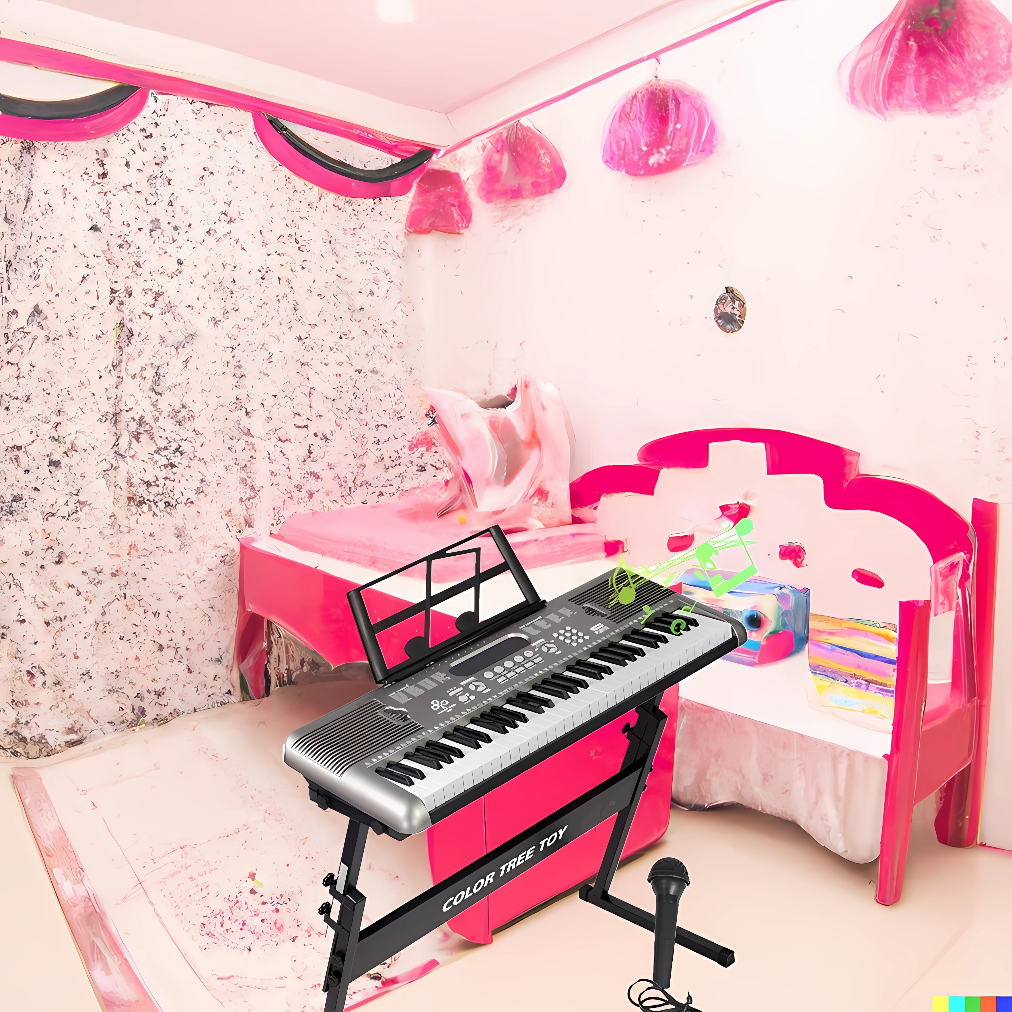 61 Keys Electric Keyboard Piano Set with Stand, Built-In Speakers ...