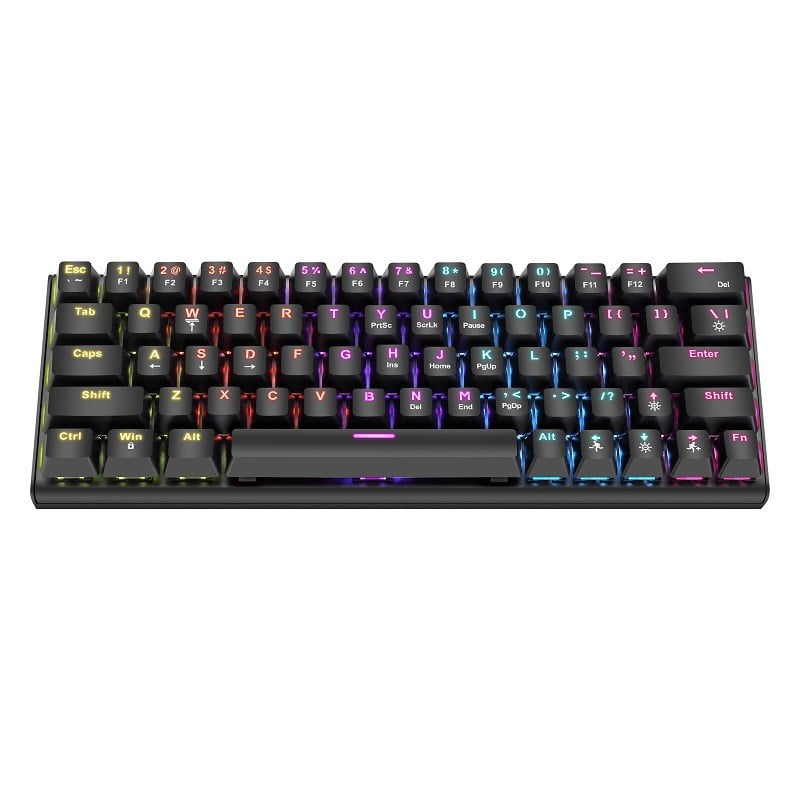 61 Keys Gaming Mechanical Keyboard With Rgb Backlit Hot Swappable Red ...