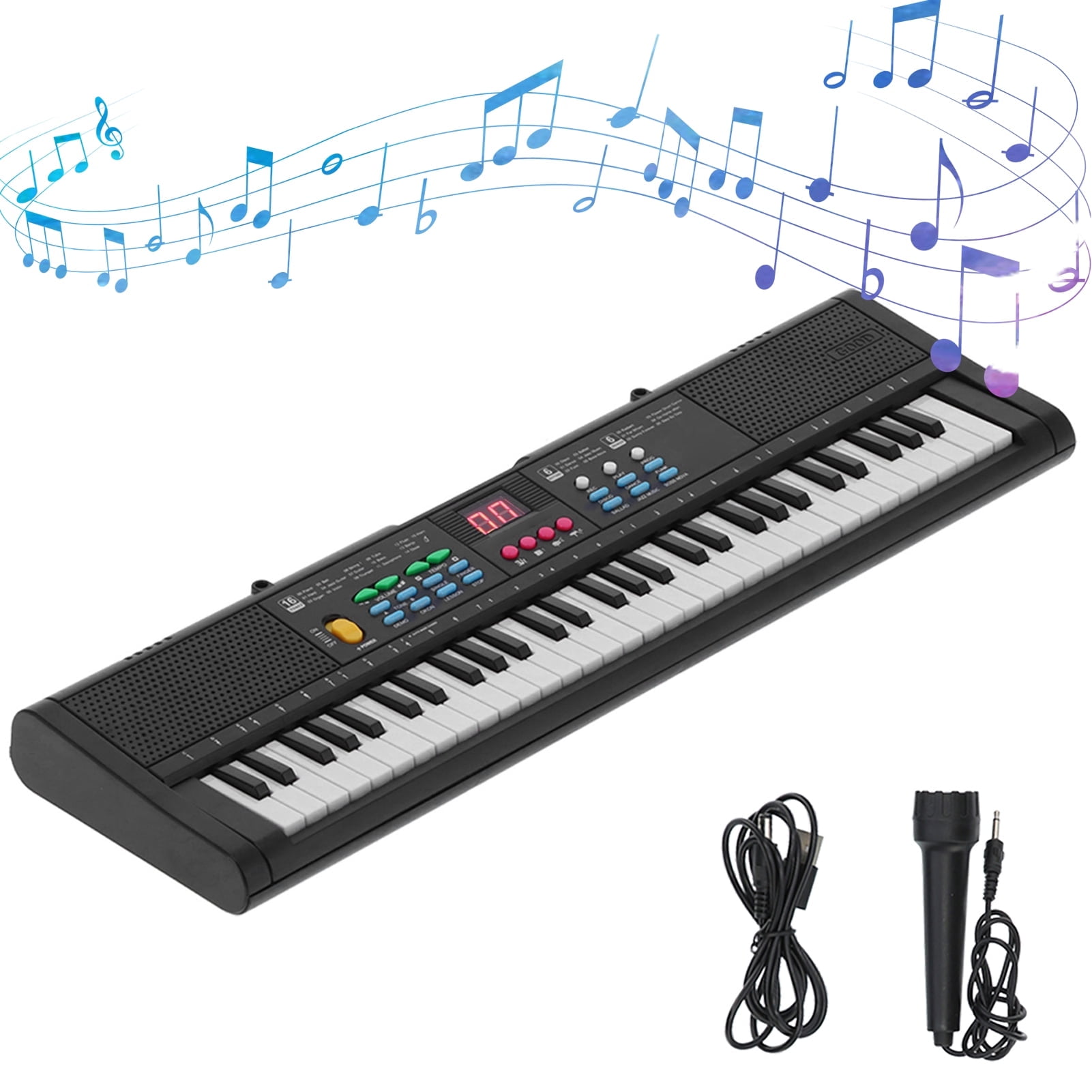 Ccdes 61 Keys Electric Keyboard Piano, Digital Portable Lightweight ...