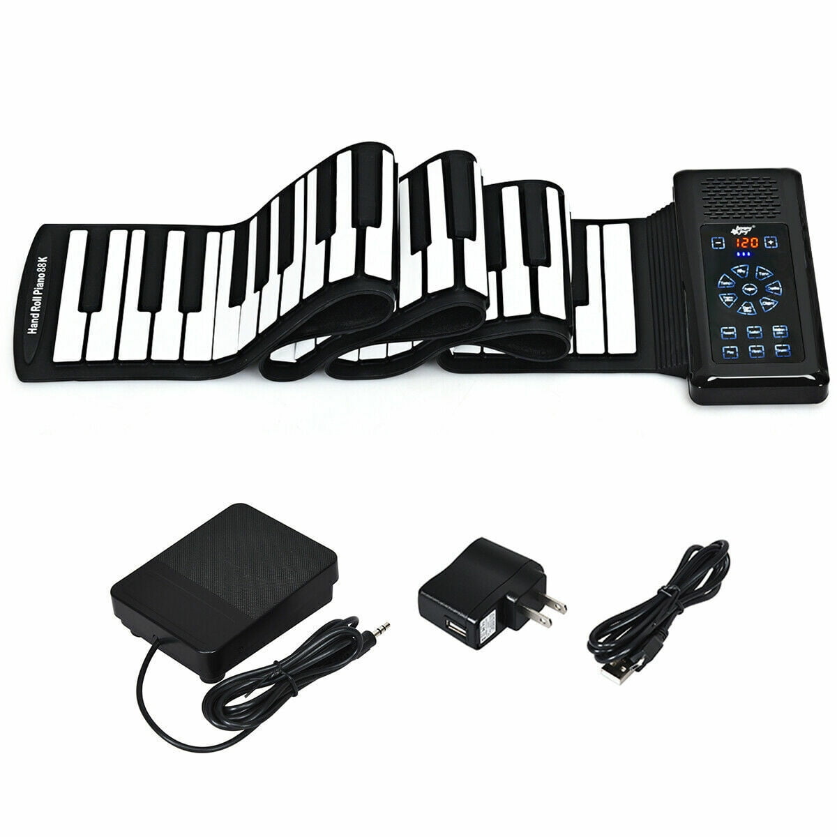 61 Keys Roll Up Flexible Piano Keyboard w/ Built-in Speaker - Walmart.com