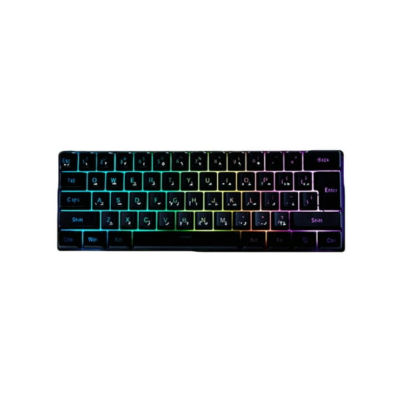 61 Keys USB Corded Keyboard Gaming Keyboard Mechanical Sensation ...
