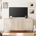 61" Modern TV Stand With Storage, Reeded Entertainment Center, Wooden ...