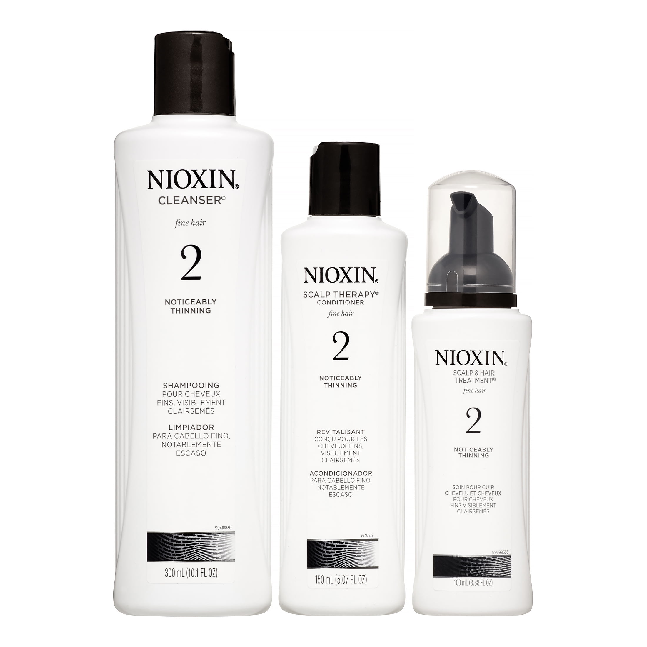 Nioxin System 2 Starter Kit - 3 Piece Set for Hair and Scalp Treatment ...