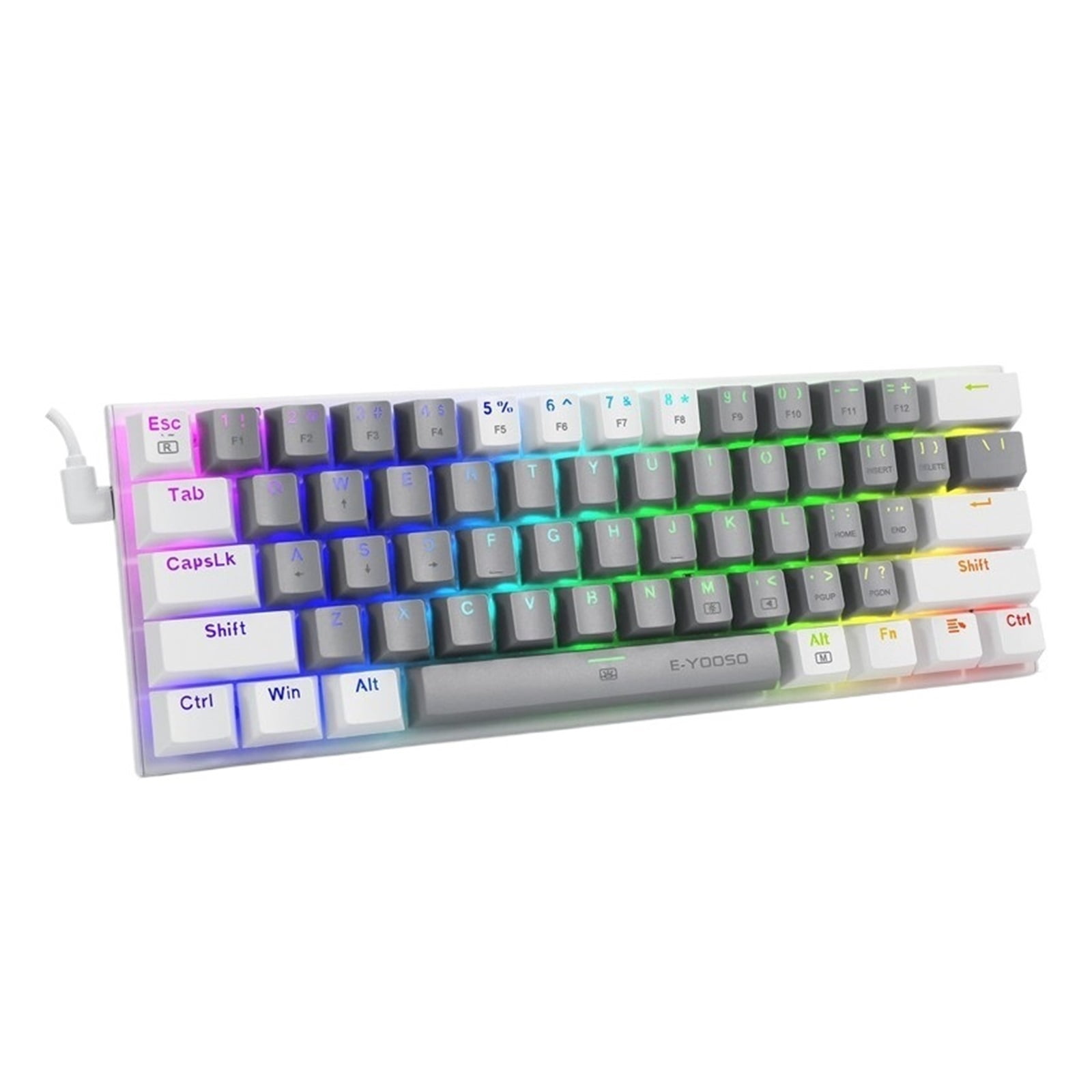 61-key Mechanical Keyboard Gaming Keyboard RGB Backlight Type C USB ...