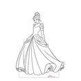 61 x 45 in. Color Me Cinderella Cardboard Cutout, Disney - Walmart.com