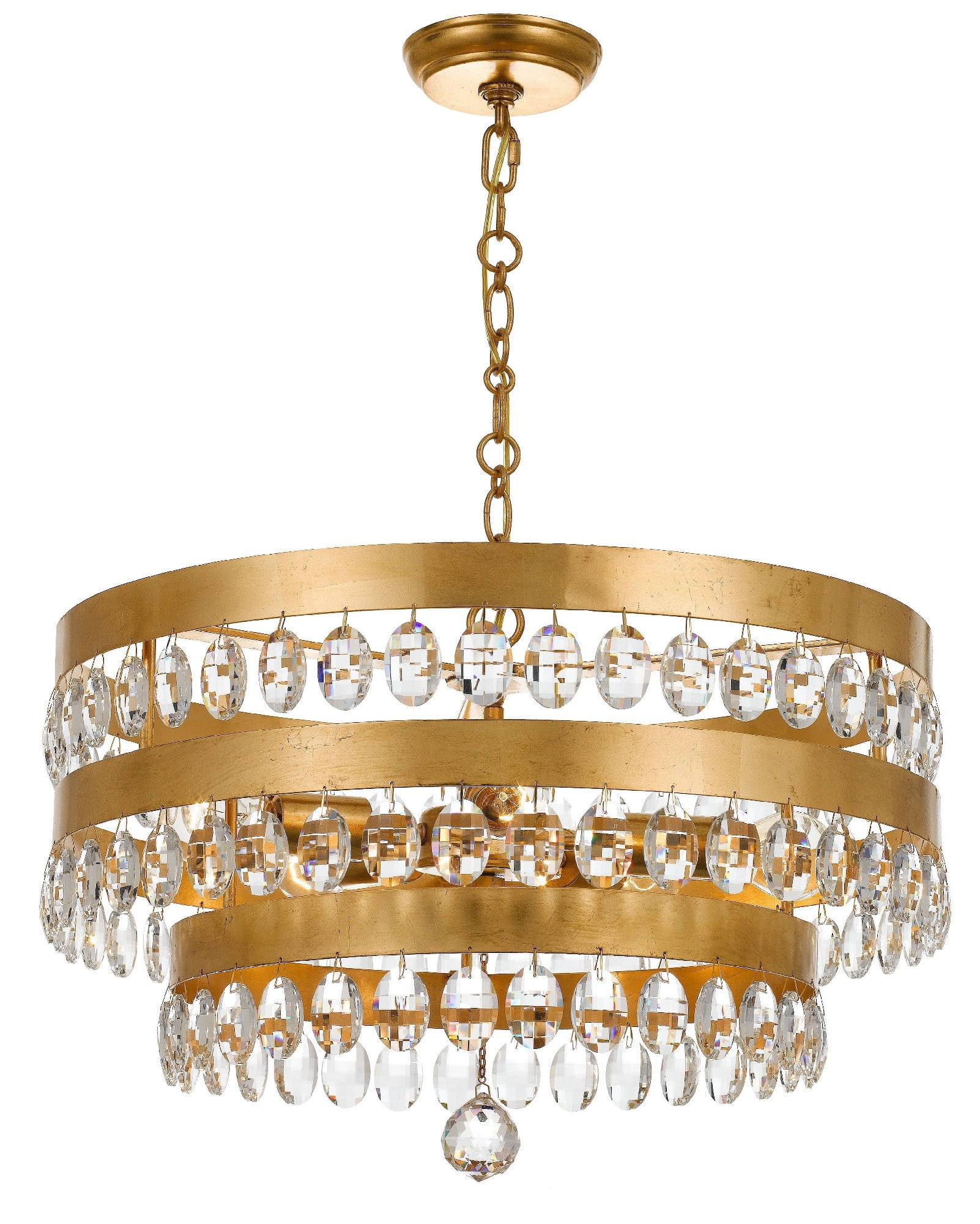 6106-GA Crystorama Lighting Perla - Five Light Chandelier in Classic ...