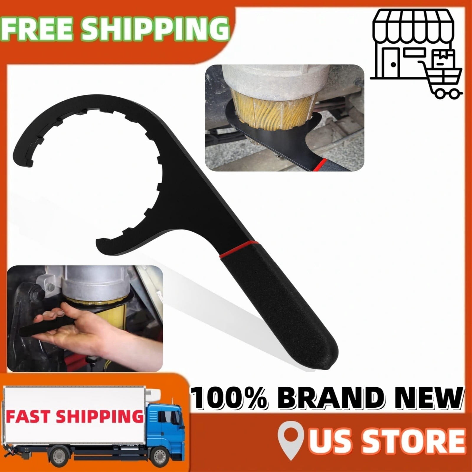 61060 Diesel Fuel Filter Wrench for Paccar Kenworth Peterbilt & Cummins ...