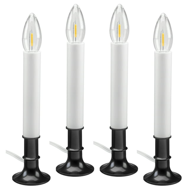 612 Vermont LED Light Operated Window Candles, Shatterproof Warm White ...